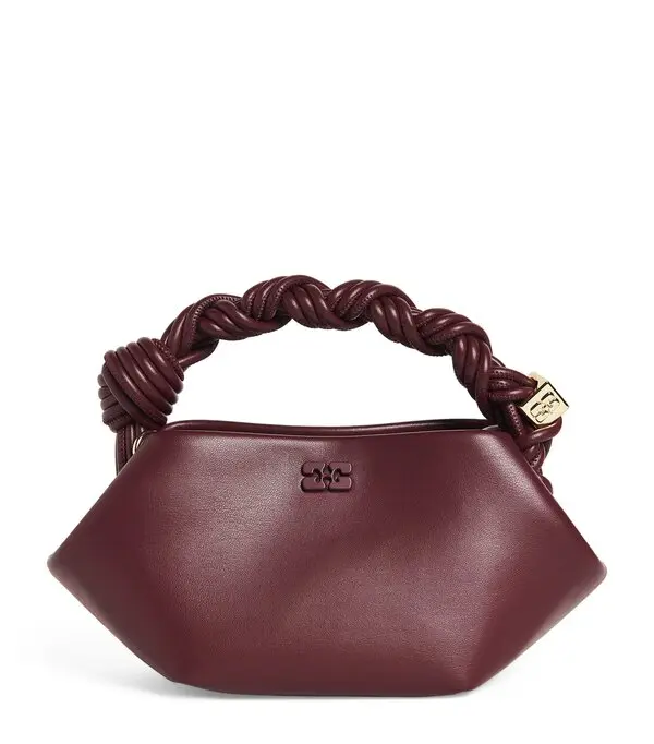 GANNI Bou Mini Top-handle Bag - Burgundy