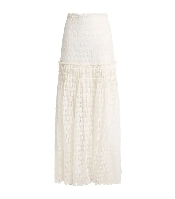 Ulla Johnson Lace Aris Maxi Skirt - White