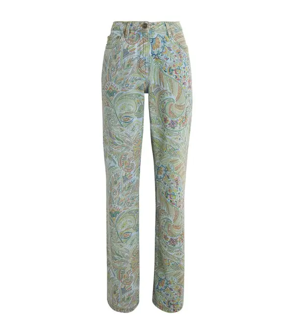Etro Paisley Flared Jeans - Blue