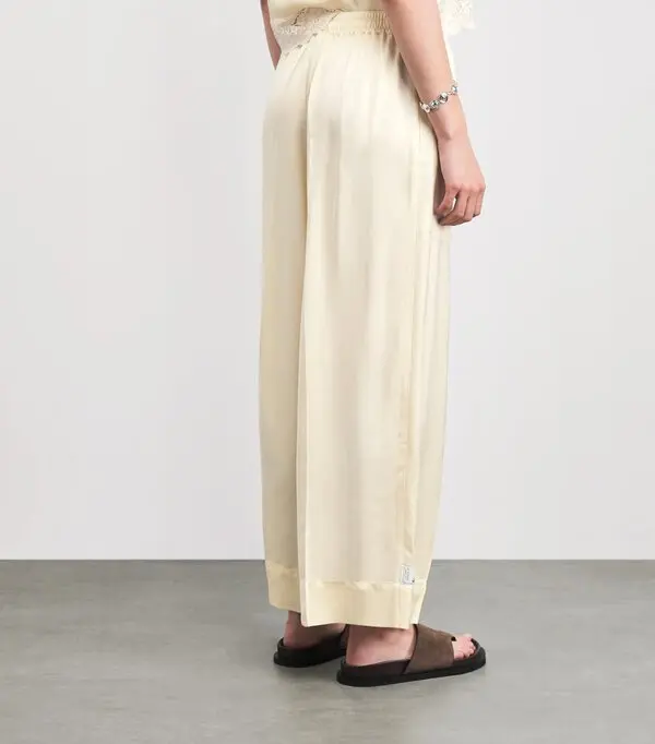 Sandro Satin Wide-leg Trousers