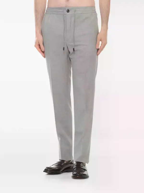 Incotex Drawstring Straight Trousers - Grey
