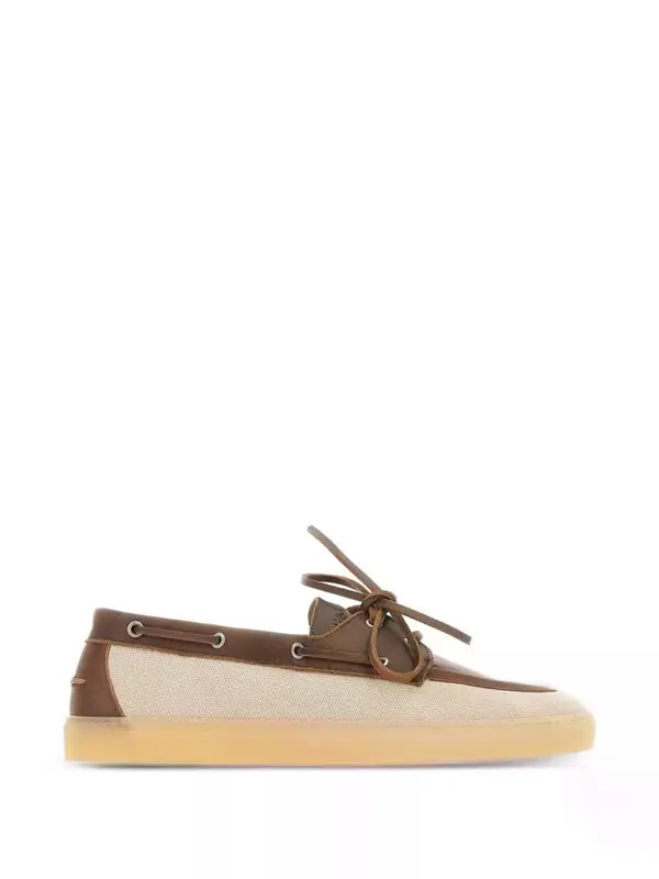 COPENHAGEN  Panelled Boat Shoes - Brown