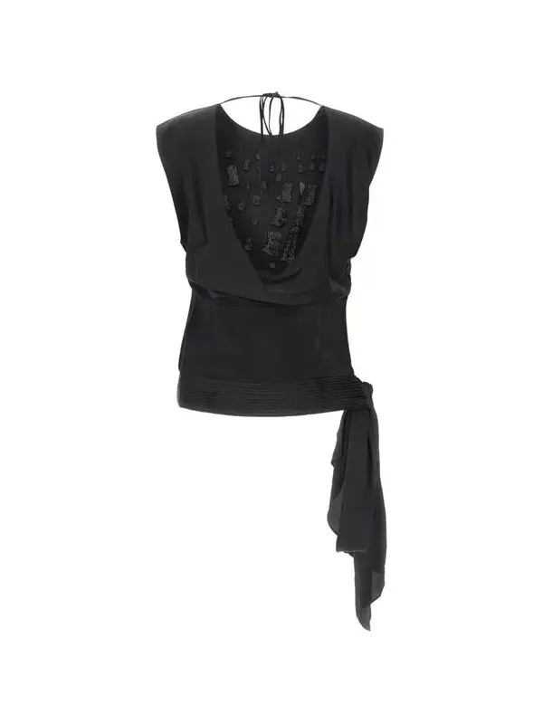 JACQUES Jewel-embroidered Top