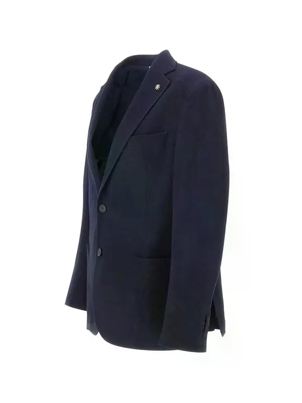 MANUEL RITZ Logo-pin Patch-pocket Blazer