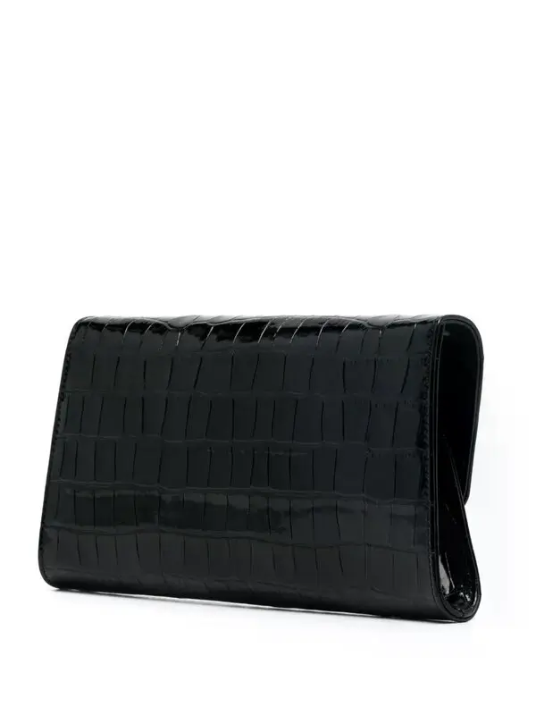 TOM FORD Croc-embossed Leather Shoulder Bag - Black