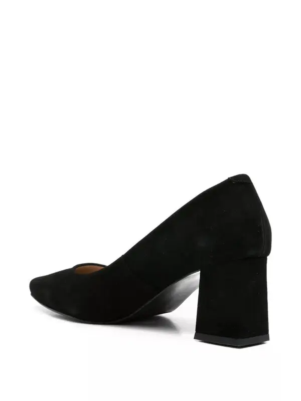 SERGIO MORETTI FIRENZE Pointed-toe Block-heel Pumps - Black