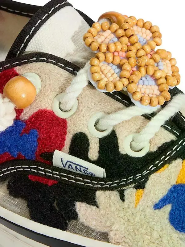 VANS Embellished Floral Print Sneakers