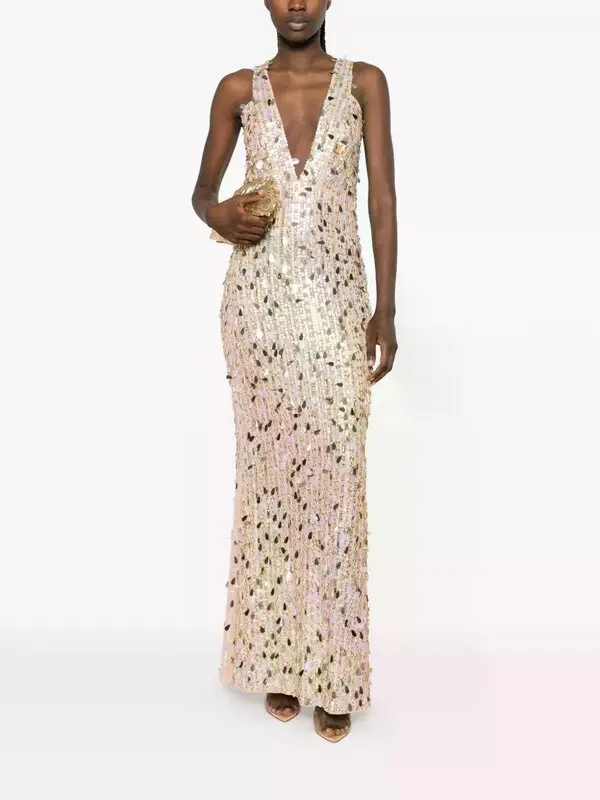 BABYLONE PARIS Sequin-embellished Maxi Dress