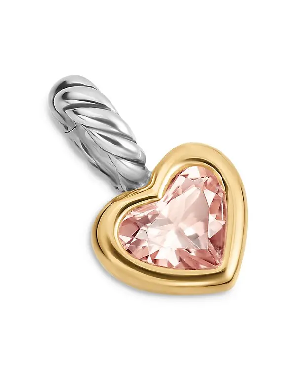 David Yurman Heart Amulet - Morganite/gold/silver