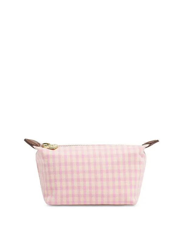 Stoney Clover Lane Mini Printed Cotton Pouchette - Pink Gingham