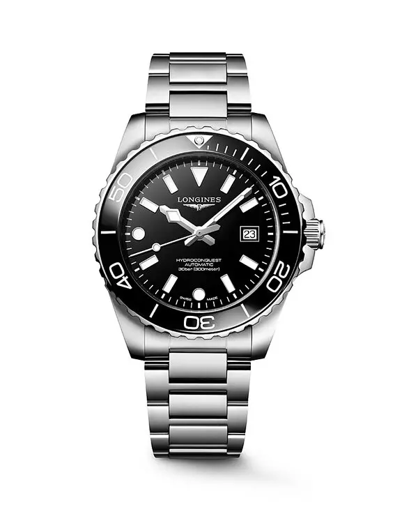 LONGINES Hydroconquest 42mm Watch - Silver/black