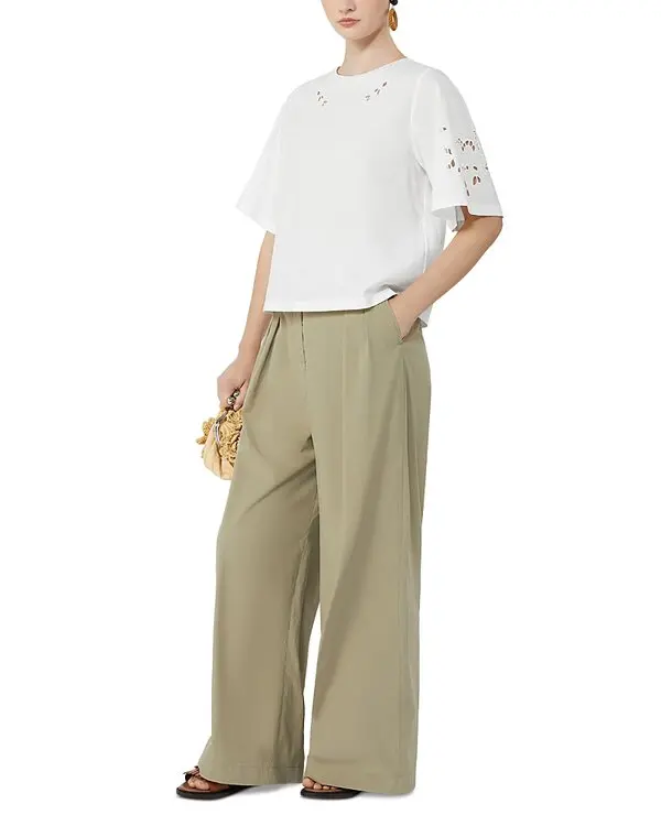 Max Mara Embroidered Top - White
