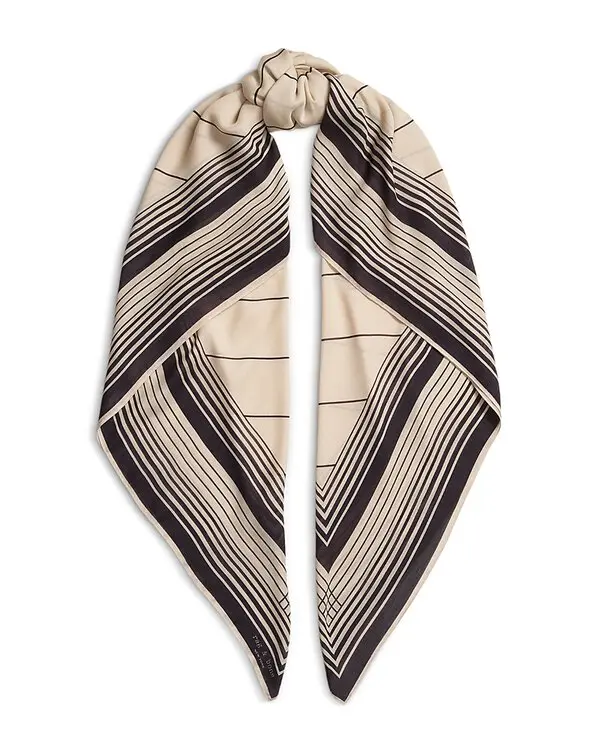Rag & Bone Erina Striped Scarf - Sand Black Stripe