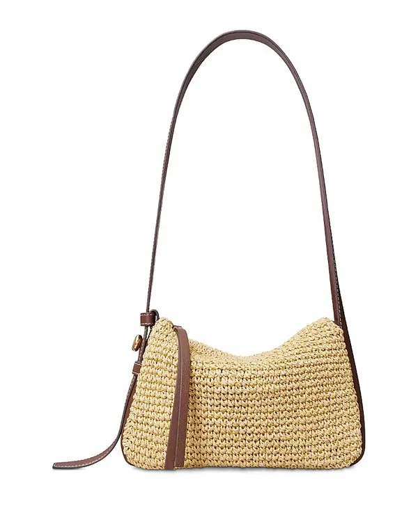 Tory Burch Romy Small Straw Shoulder Bag - Natural