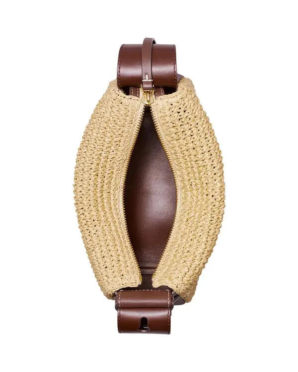 Tory Burch Romy Small Straw Shoulder Bag - Natural