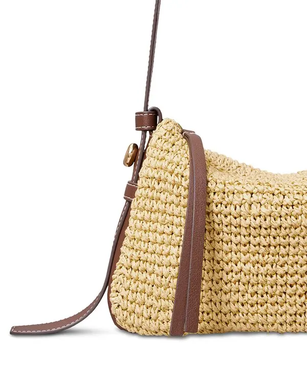 Tory Burch Romy Small Straw Shoulder Bag - Natural