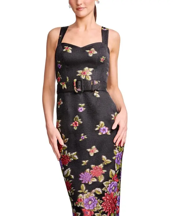 Dress The Population Nicole Sleeveless Bodycon Dress - Black Multi