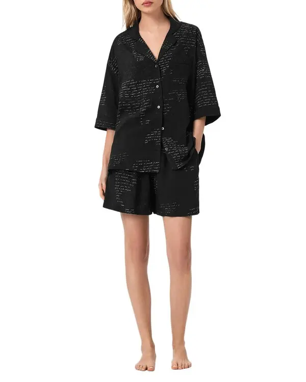 ALLSAINTS Clem Pajama Set - Script Black