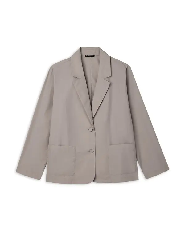 Eileen Fisher Light Cotton Nylon Easy Blazer - Dove
