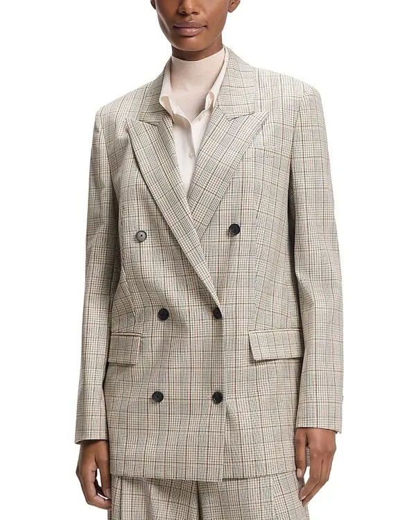 BOSS Jukana Tailored Jacket - Sea Blossom Plaid
