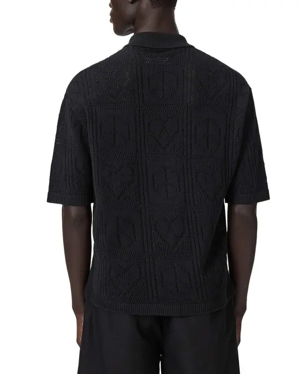 ALLSAINTS Heart Peace Cardigan Shirt - Black
