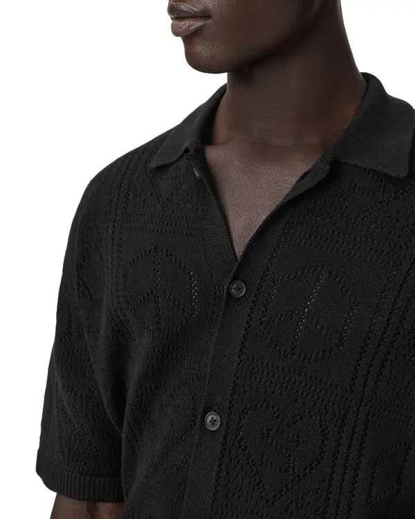 ALLSAINTS Heart Peace Cardigan Shirt - Black