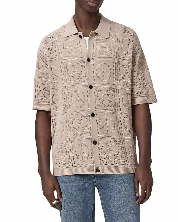 ALLSAINTS Heart Peace Cardigan Shirt - Sand Taupe