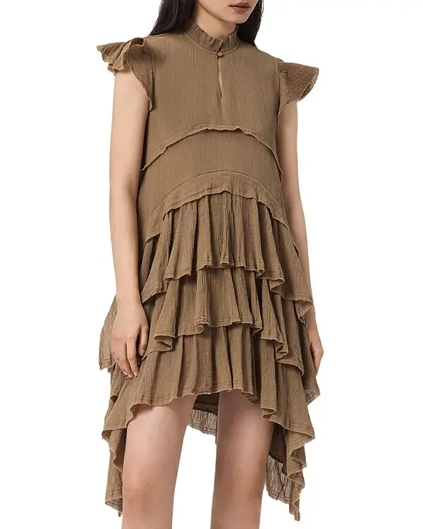 ALLSAINTS Cavarly Mini Dress - Butternut Brown