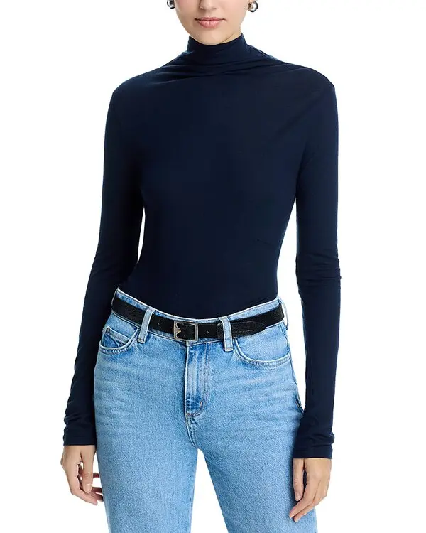 BOSS Elavu Turtleneck Top - Dark Blue