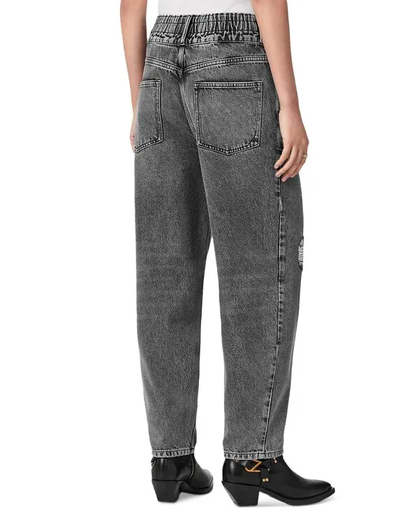 ALLSAINTS Daisy High-rise Tapered Jeans - Washed Grey