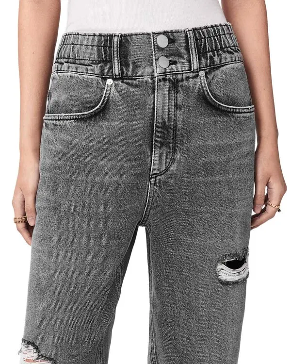 ALLSAINTS Daisy High-rise Tapered Jeans - Washed Grey