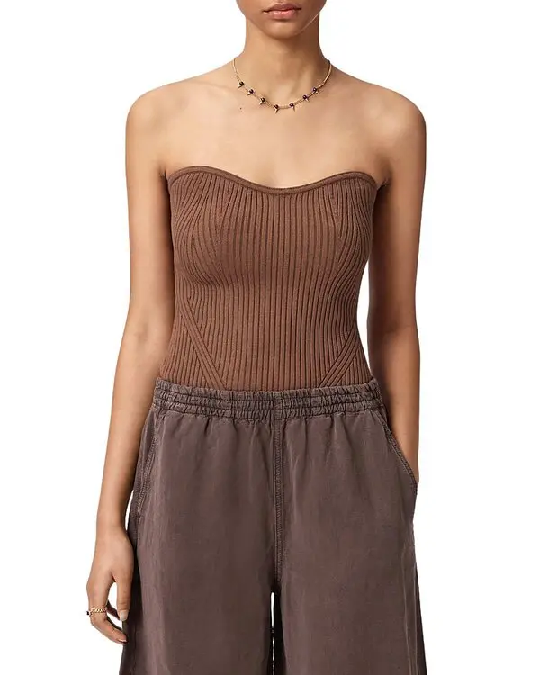 ALLSAINTS Cruz Bandeau Top - Penny Brown
