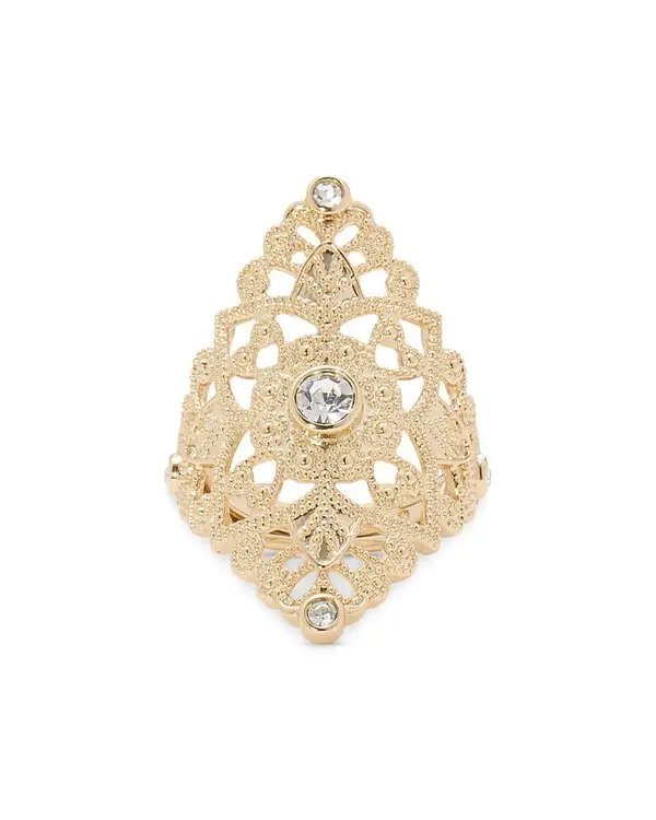 Ramy Brook Laya Crystal Filigree Cocktail Ring - No Color