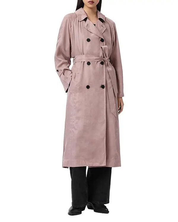 ALLSAINTS Lizie Trench Coat - Shadow Pink