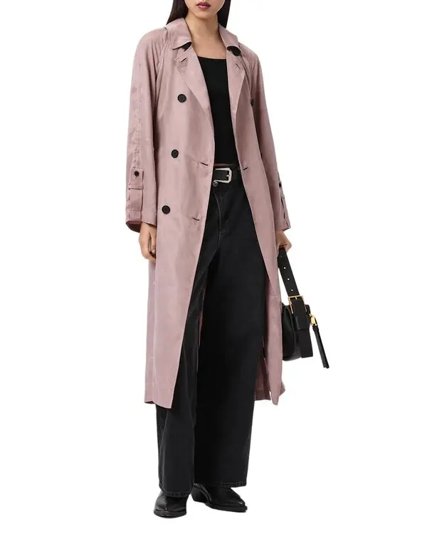 ALLSAINTS Lizie Trench Coat - Shadow Pink