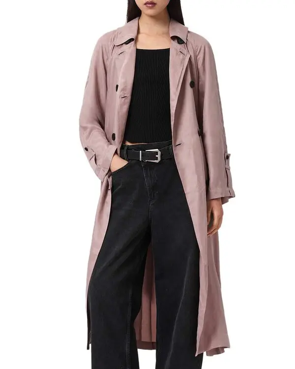 ALLSAINTS Lizie Trench Coat - Shadow Pink
