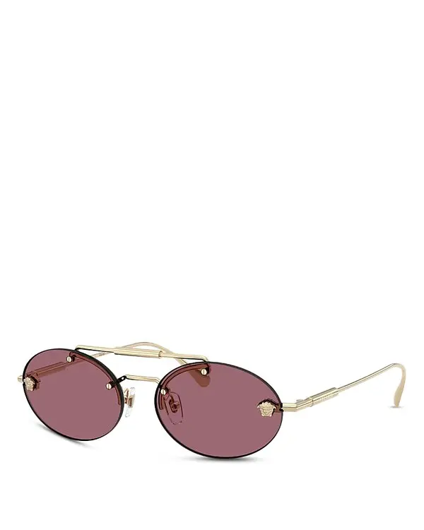 Versace Oval Sunglasses 56mm - Gold
