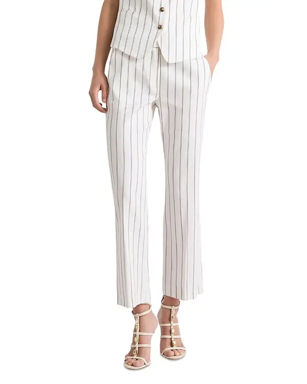 Marella Striped Pants - White