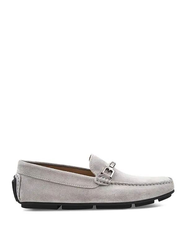 Bruno Magli Taso Suede Loafers - Light Grey