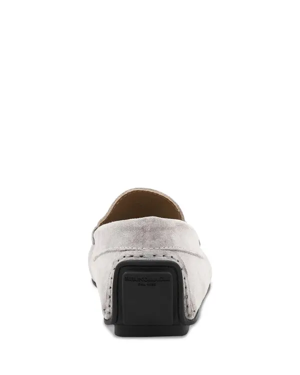 Bruno Magli Taso Suede Loafers - Light Grey