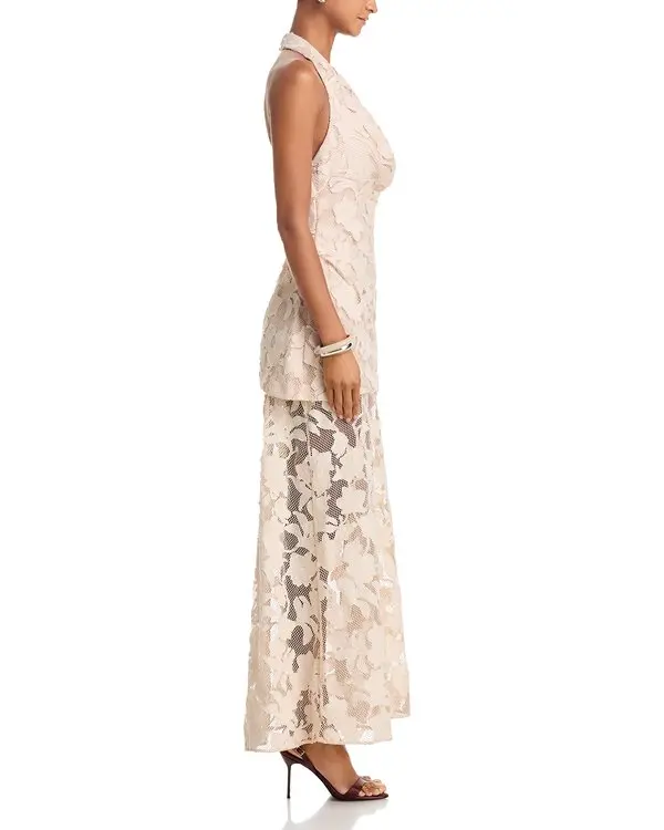 AMUR Calypso Cowl Neck Lace Dress