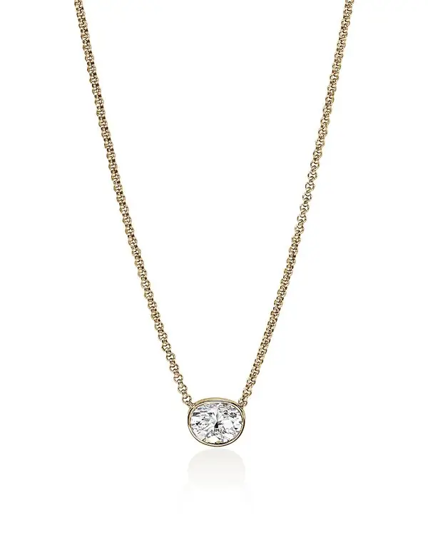 John Hardy 14k Yellow Lab Grown Diamond Solitaire Pendant Necklace - Gold
