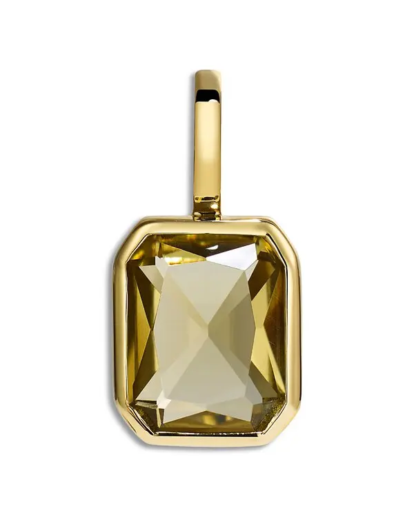 BY PARIAH 14k Yellow Champagne Quartz Octagon Pendant - Gold