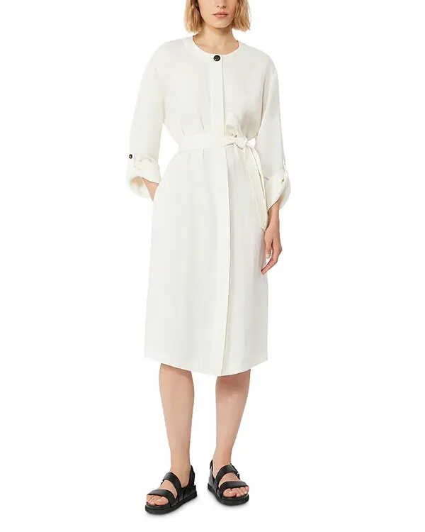 Max Mara Mstlembo Faded Linen Twill Dress - Natural