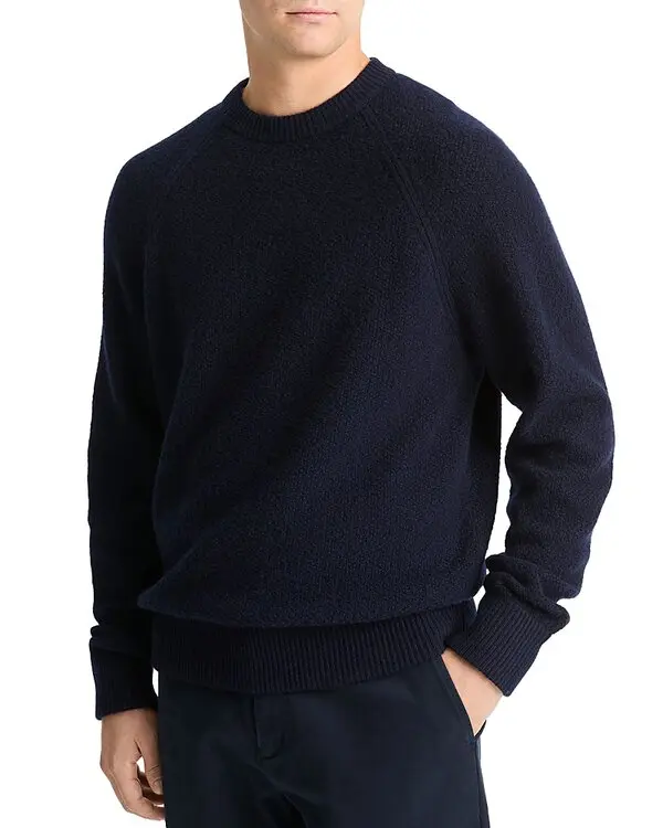 Vince Micro Boucle Wool Cashmere Sweater - Coastal