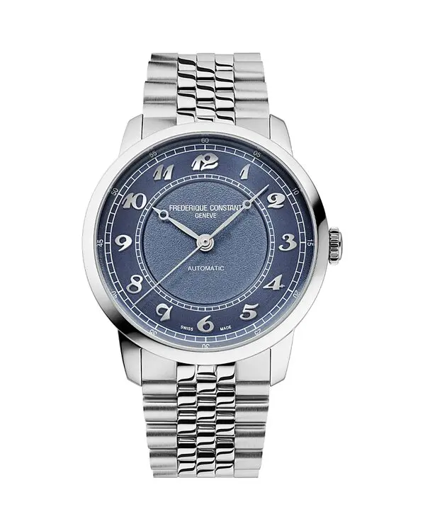 FREDERIQUE CONSTANT Classic Automatic Watch 39mm - Silver/blue