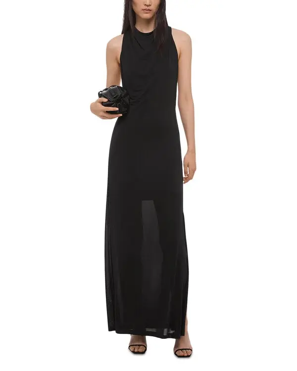Helmut Lang Low Back Cowl Neck Dress - Black