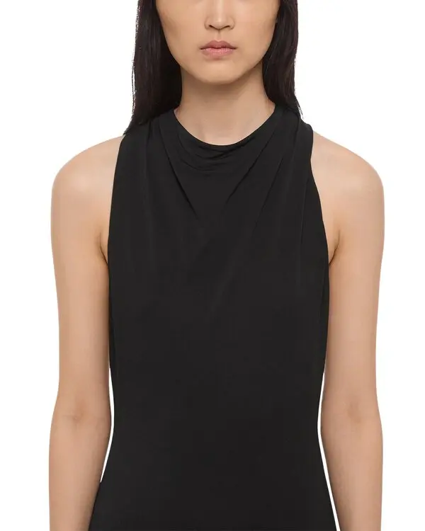 Helmut Lang Low Back Cowl Neck Dress - Black