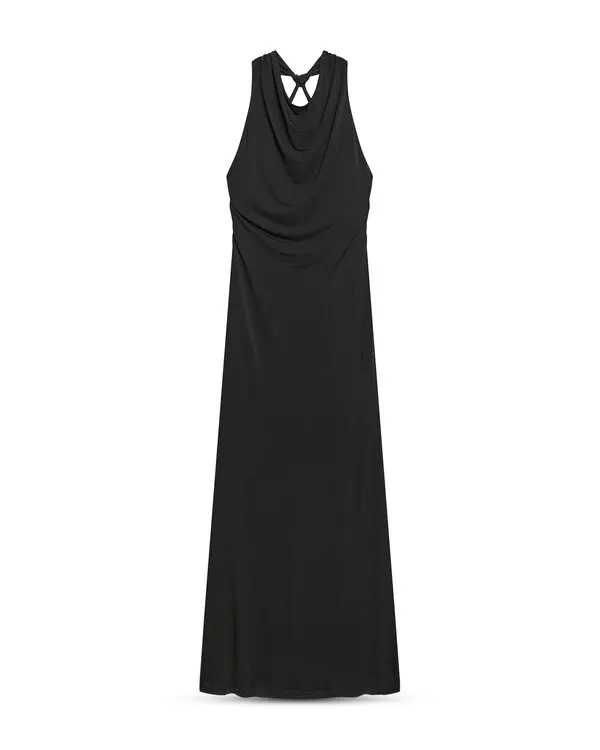 Helmut Lang Low Back Cowl Neck Dress - Black