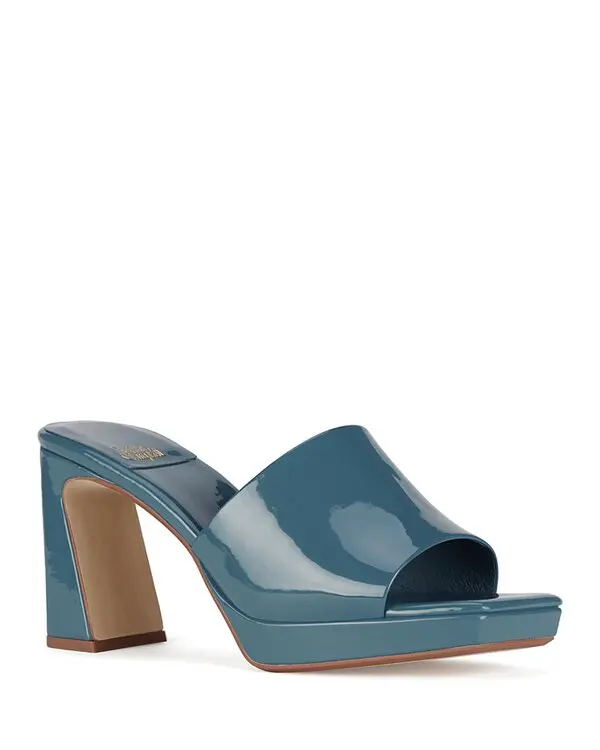 Jeffrey Campbell Platform Sandals - Dusty Blue Patent